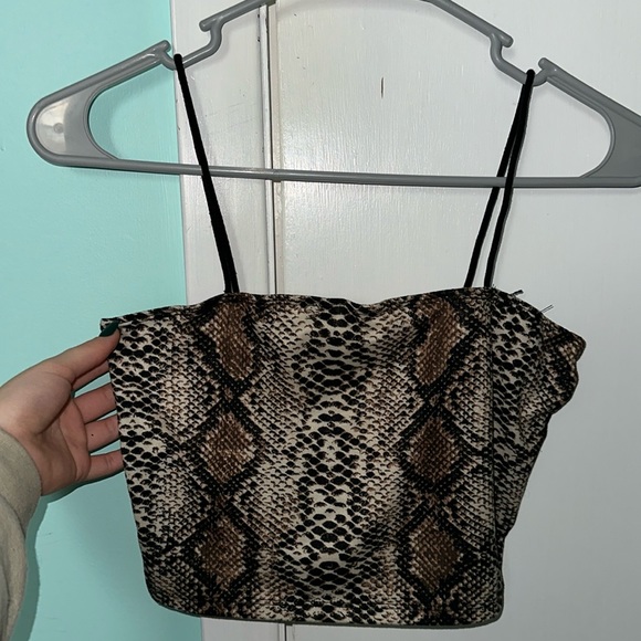 SHEIN | Tops | Shein Snake Print Cropped Tank | Poshmark
